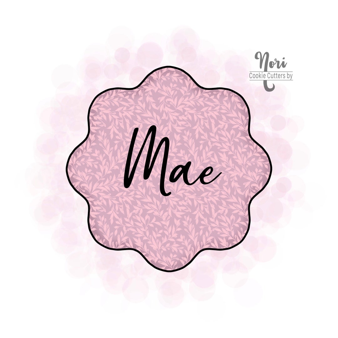 Mae Plaque Plaque Cookie Cutter - Cookie Cutters by Nori - CN1071 - Etsy