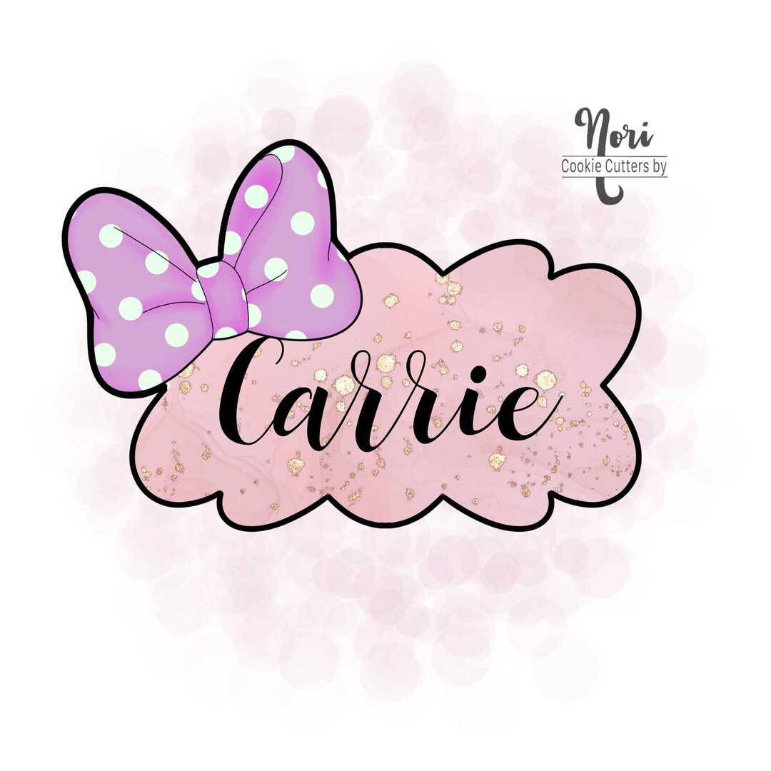 Carrie With Bow Plaque Cookie Cutter - Cookie Cutters by Nori - CN2005 ...