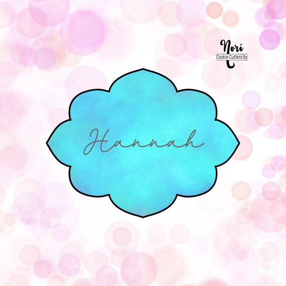 Hannah Plaque Cookie Cutter Cookie Cutters by Nori CN0558 - Etsy