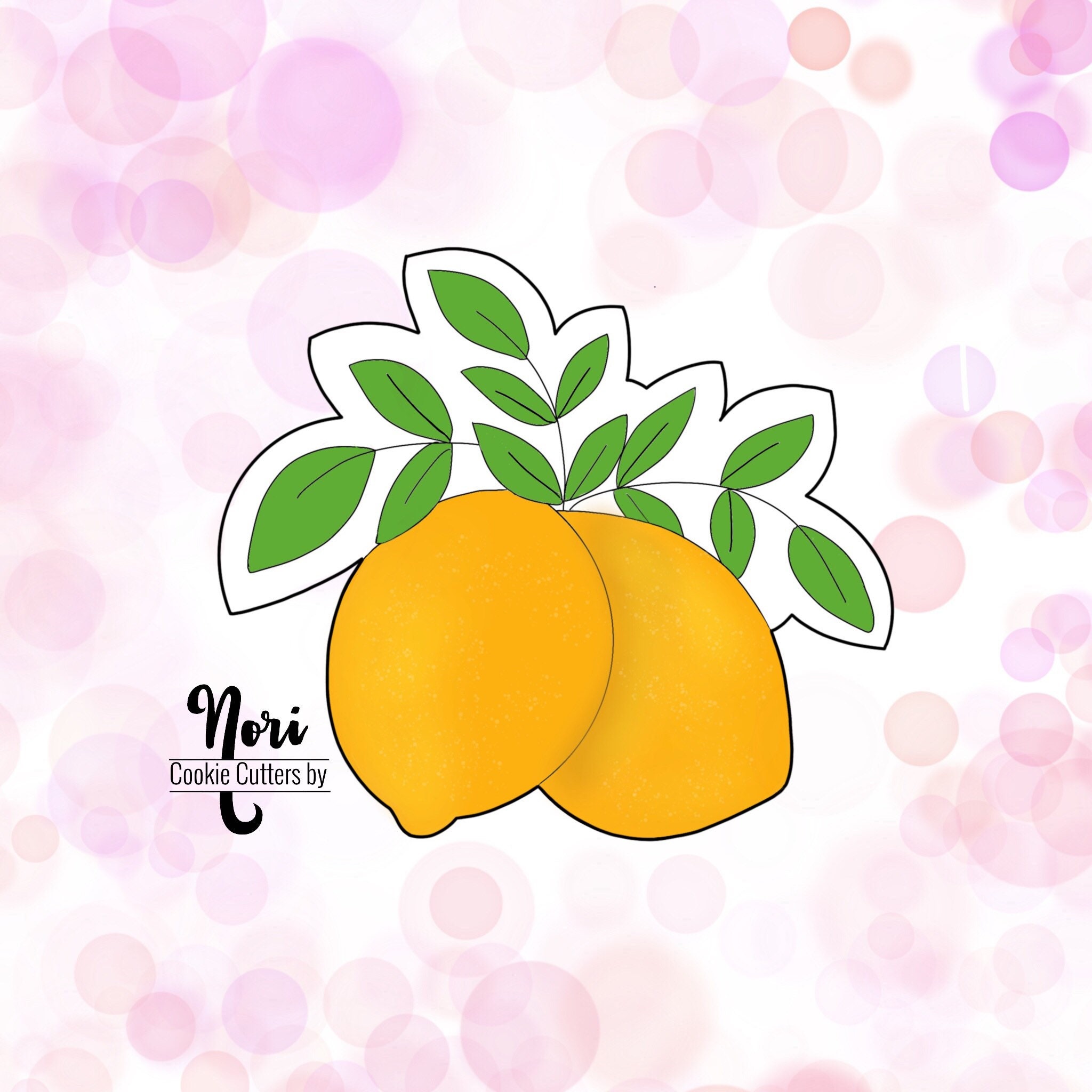 Floral Lemons With Branches Cookie Cutter Cookie Cutters by - Etsy
