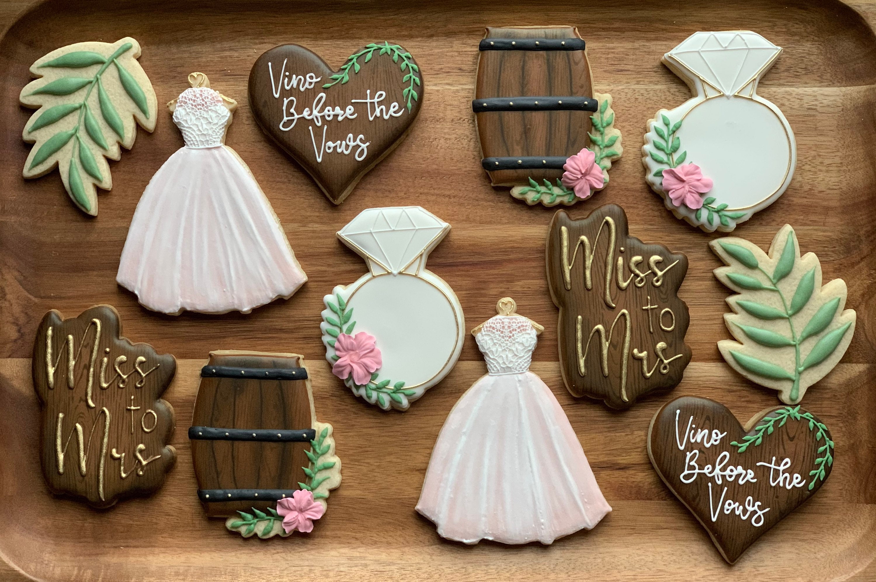 Floral Engagement Diamond Wedding Ring Cookie Cutter Cookie - Etsy