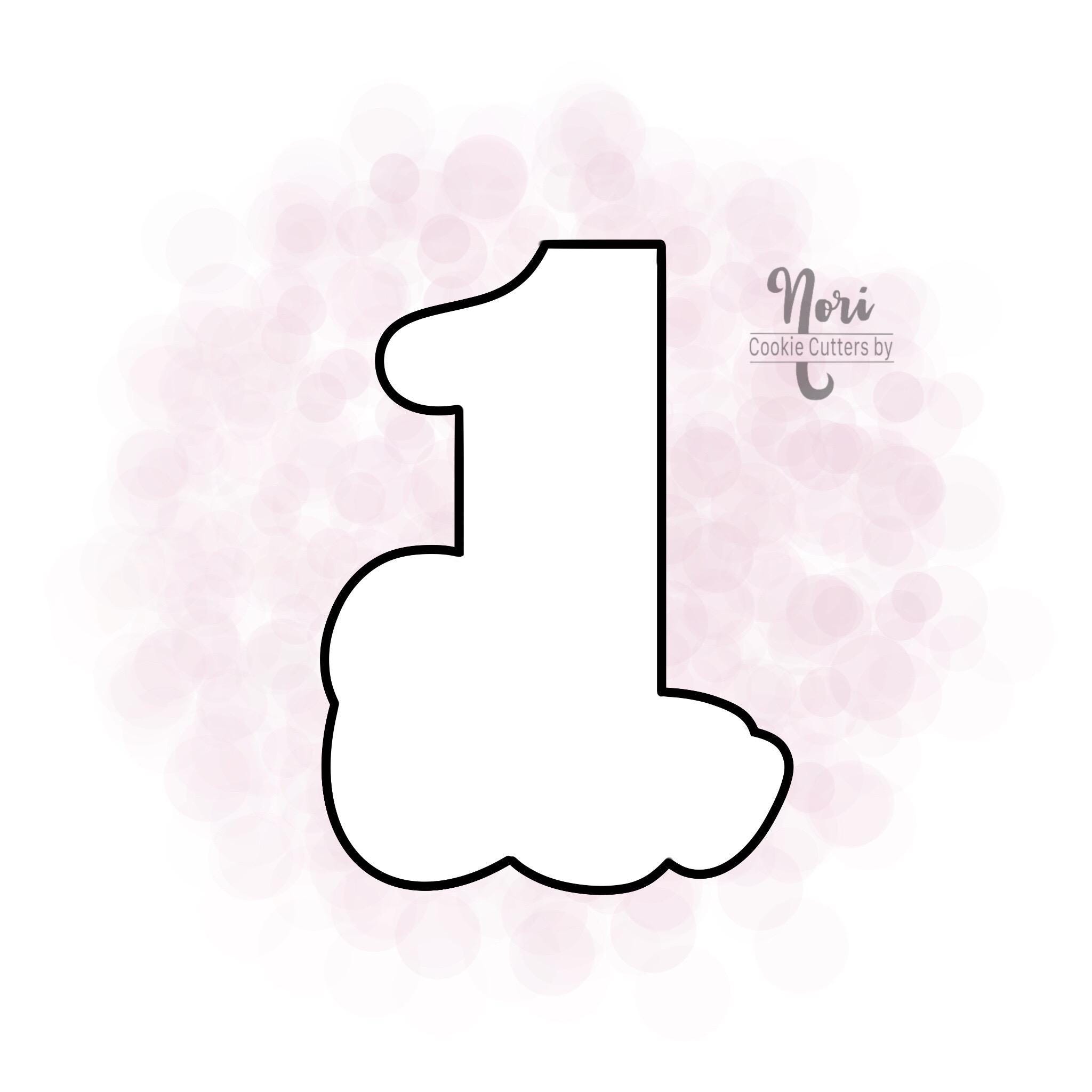 Number 1 Lettered One Cookie Cutter - Cookie Cutters by Nori - CN1558 ...