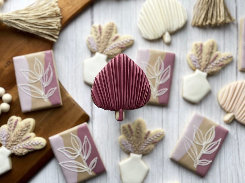 Boho Fan Palm Leaf Floral Spear Palm Cookie Cutter - Cookie Cutters by ...