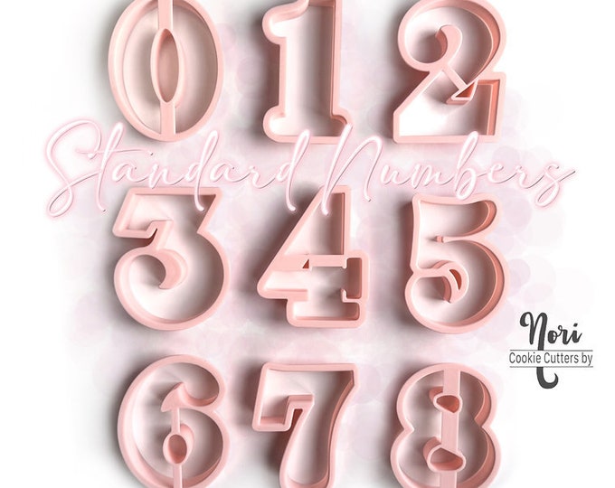 Number Cookie Cutter Set 1-9 - Birthday, Plaque, Script - Etsy