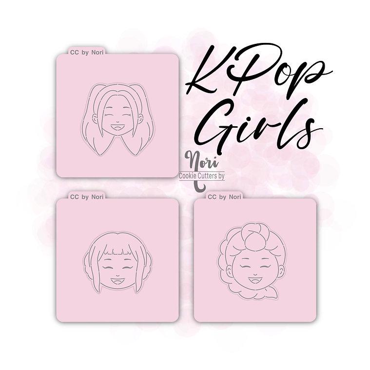 Kpop Girls Set of 3 Cookie Cutters and Optional Stencil - CN1989-91 - Etsy