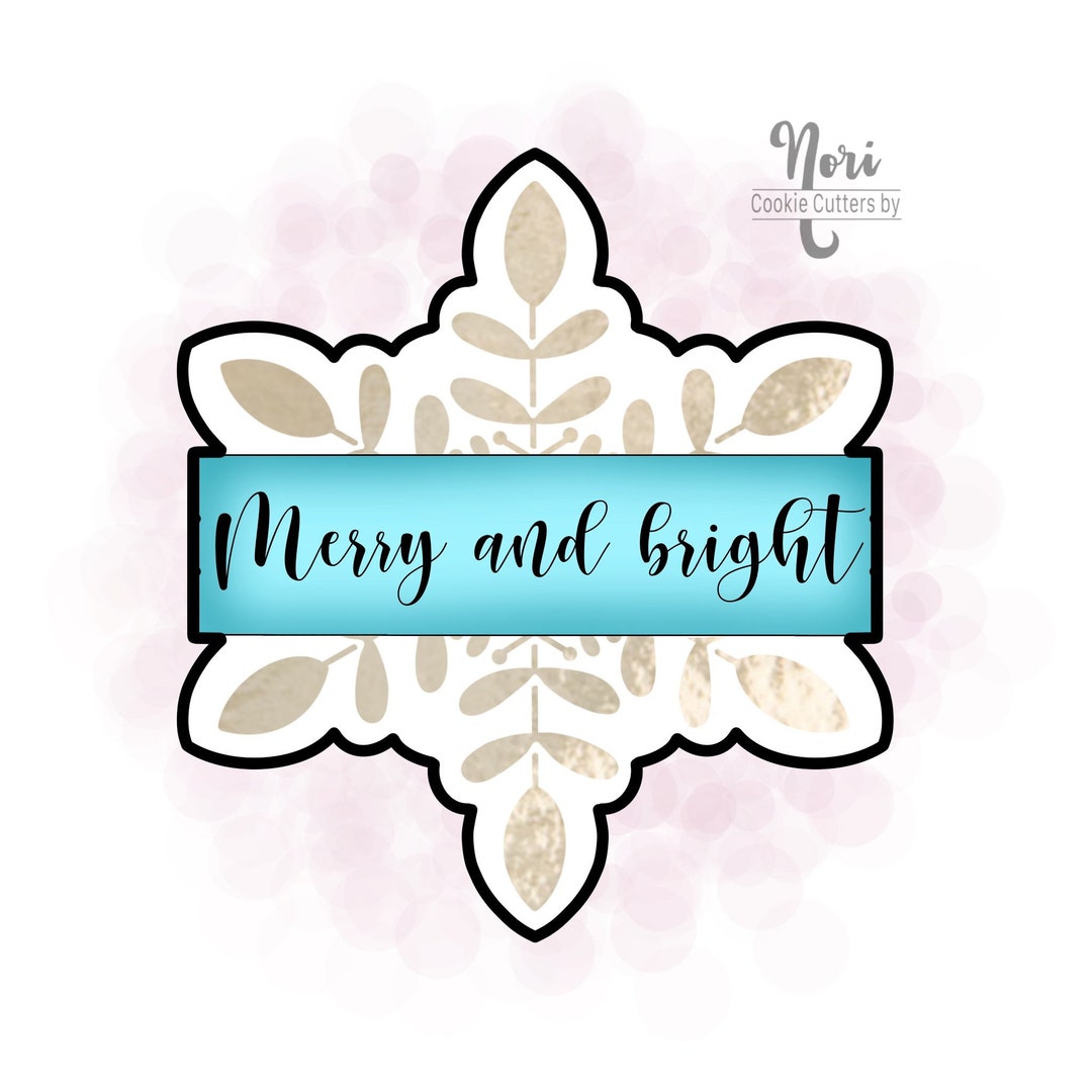 Snowflake 1 Plaque Cookie Cutter With Optional Stencil - Cookie Cutters ...