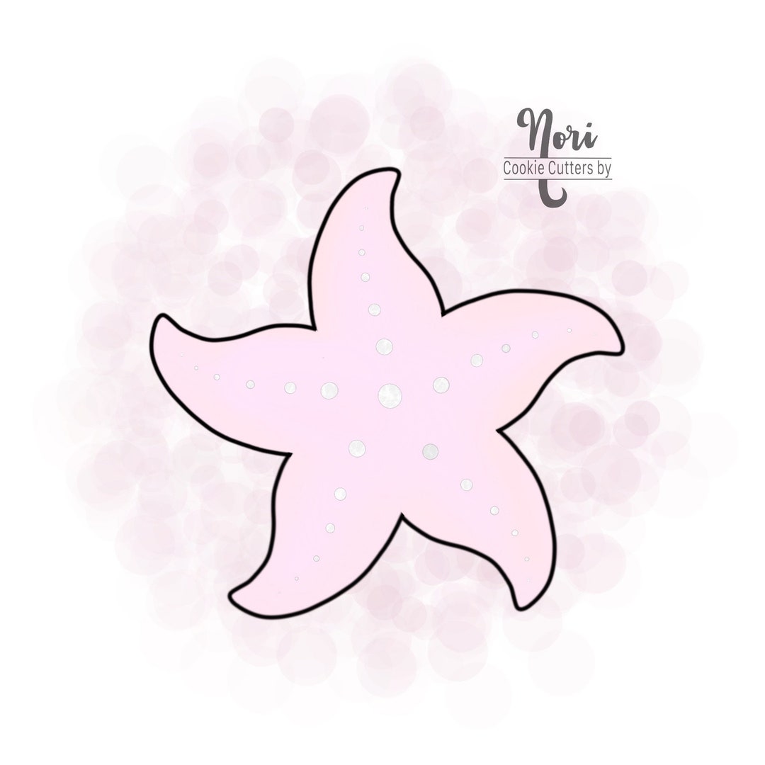 Starfish Sea Star Cookie Cutter and Optional Stencil - Cookie Cutters ...