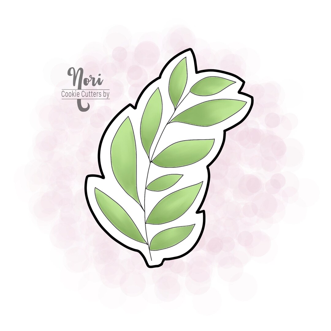 Branch 7 Greenery Cookie Cutter - Cookie Cutters by Nori - CN0298 - Etsy