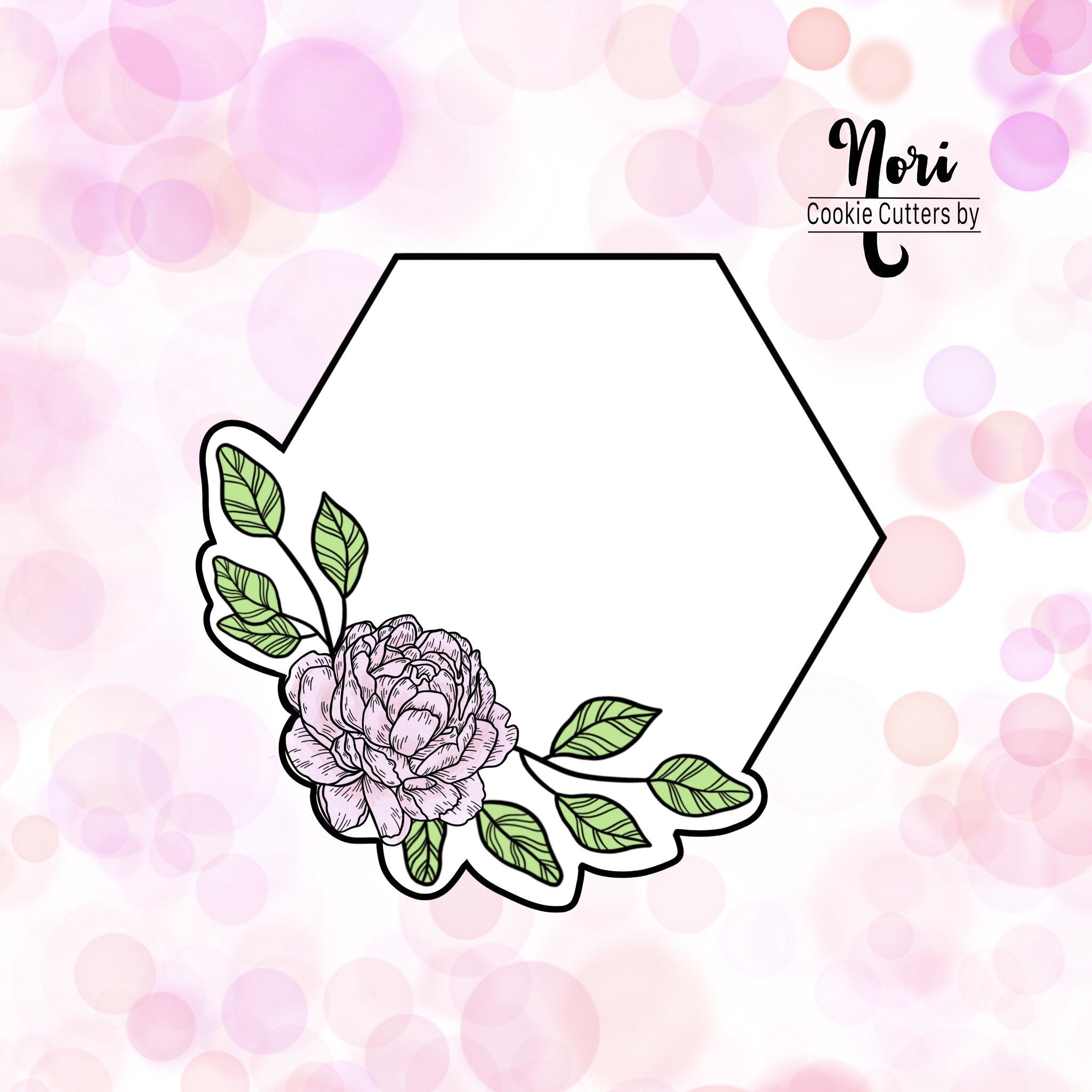 Floral Hexagon 3 Plaque Cookie Cutter Cookie Cutters by Nori - Etsy