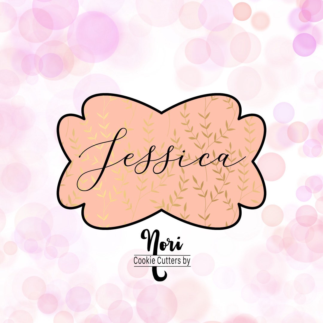 Jessica Plaque Cookie Cutter Cookie Cutters by Nori CN0299 - Etsy