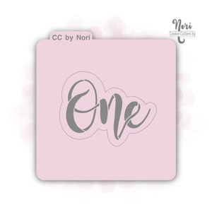 Lettered One Cookie Cutter With Optional Stencil - Cookie Cutters by ...