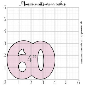 Number 60 With and Without Cutouts Cookie Cutter- Cookie Cutters by ...