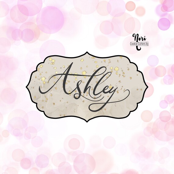 Ashley Plaque Cookie Cutter Cookie Cutters by Nori CN0556 - Etsy