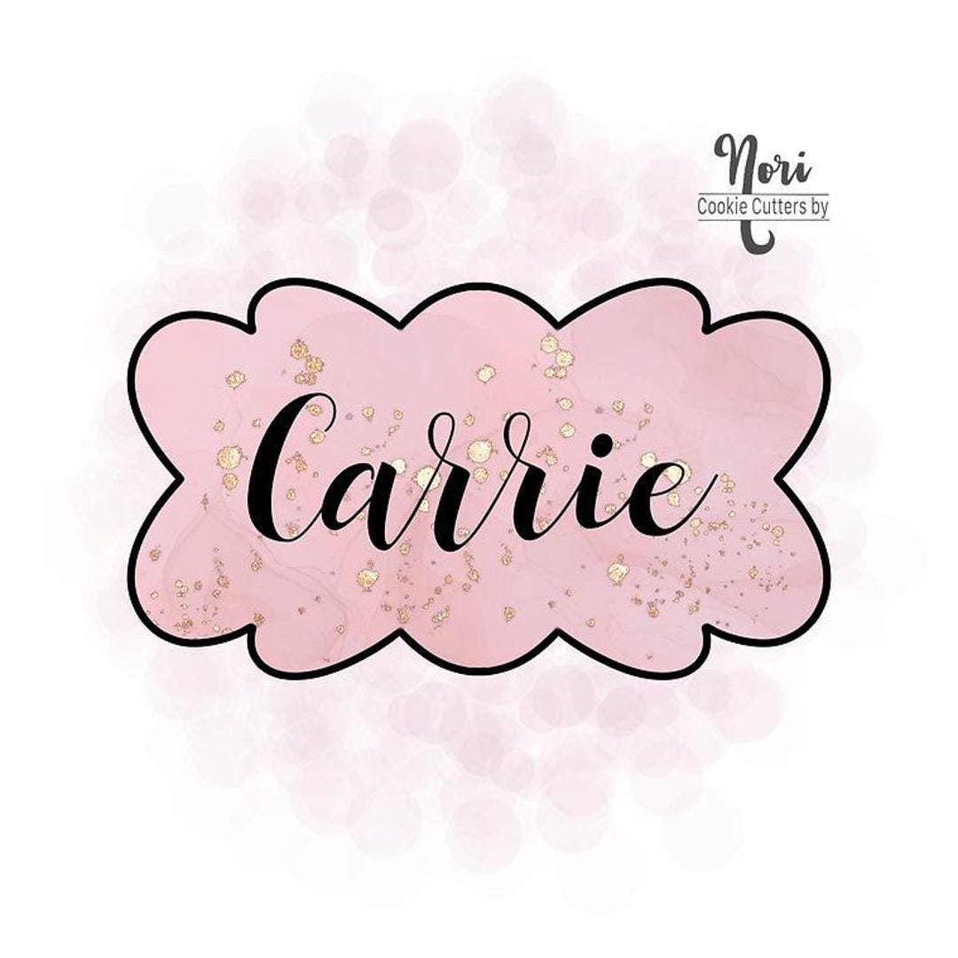 Carrie Plaque Cookie Cutter - Cookie Cutters by Nori - CN1837 - Etsy