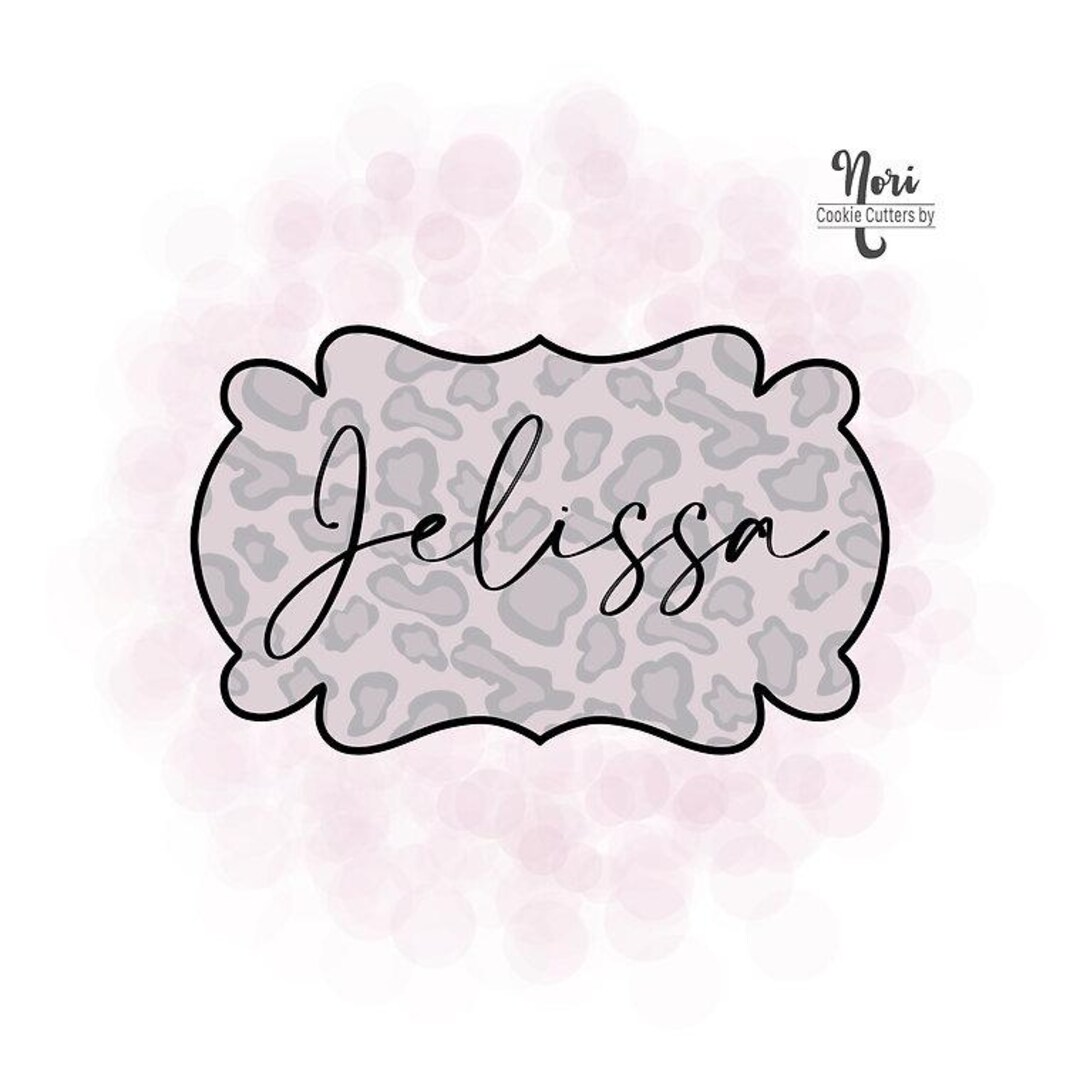 Jelissa Plaque Cookie Cutter - Cookie Cutters by Nori - CN0696 - Etsy