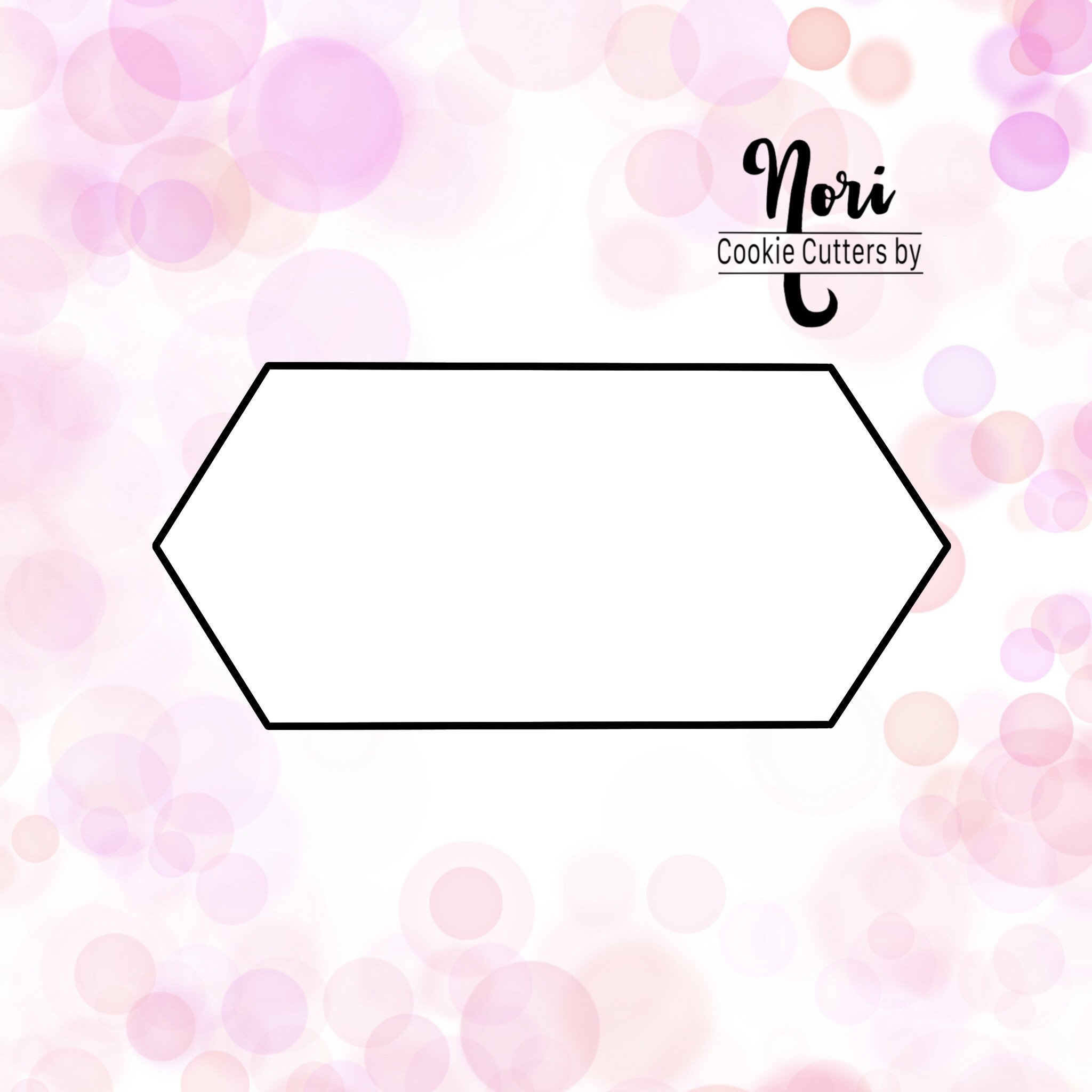 Elongated Long Hexagon Plaque Cookie Cutter Cookie Cutters | Etsy