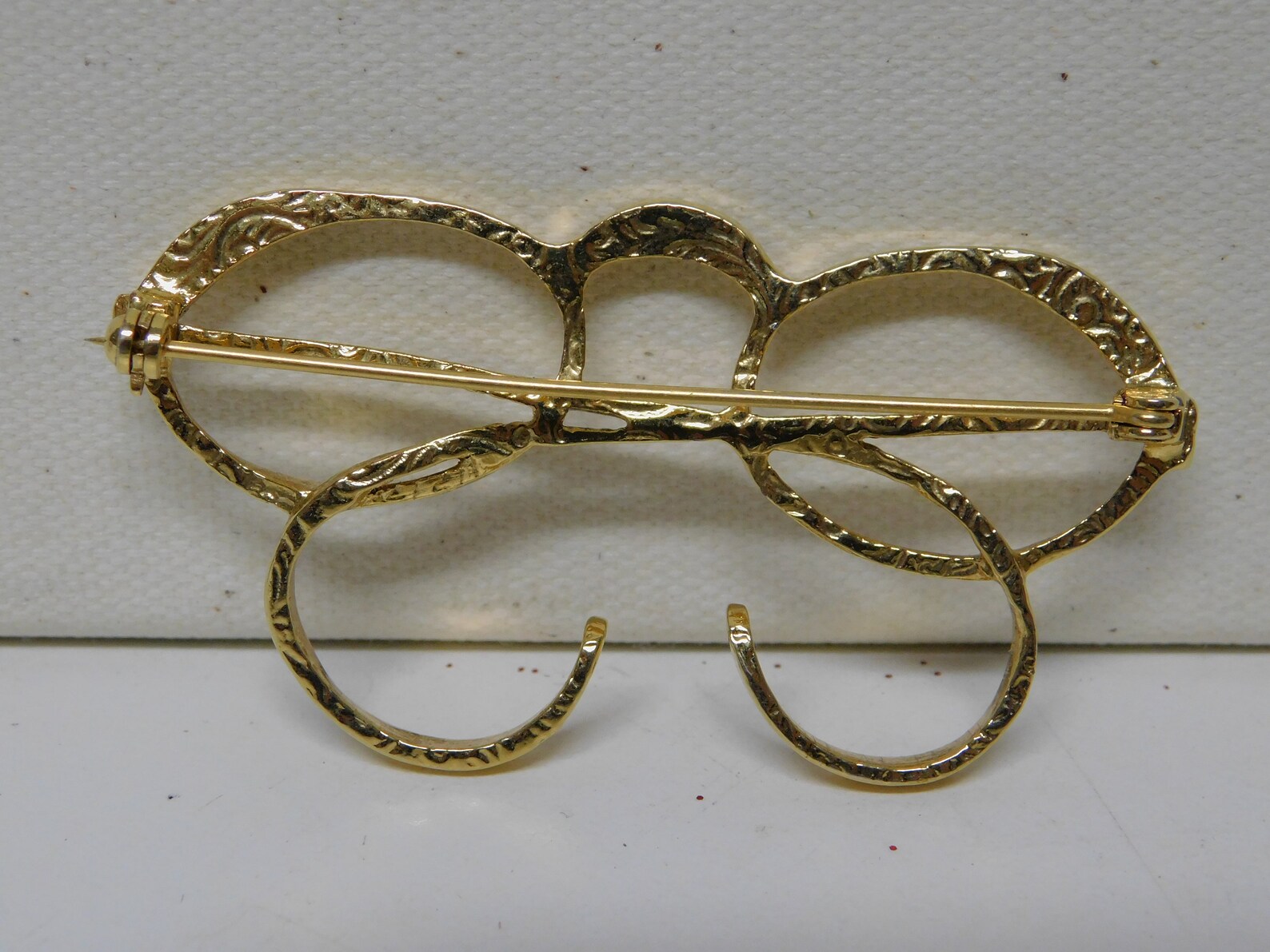Vintage Rhinestone Trimmed Eye Glass Pin Brooch - Etsy