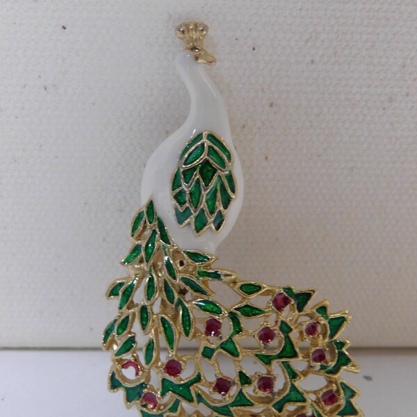 Peacock Enamel Pin - Etsy