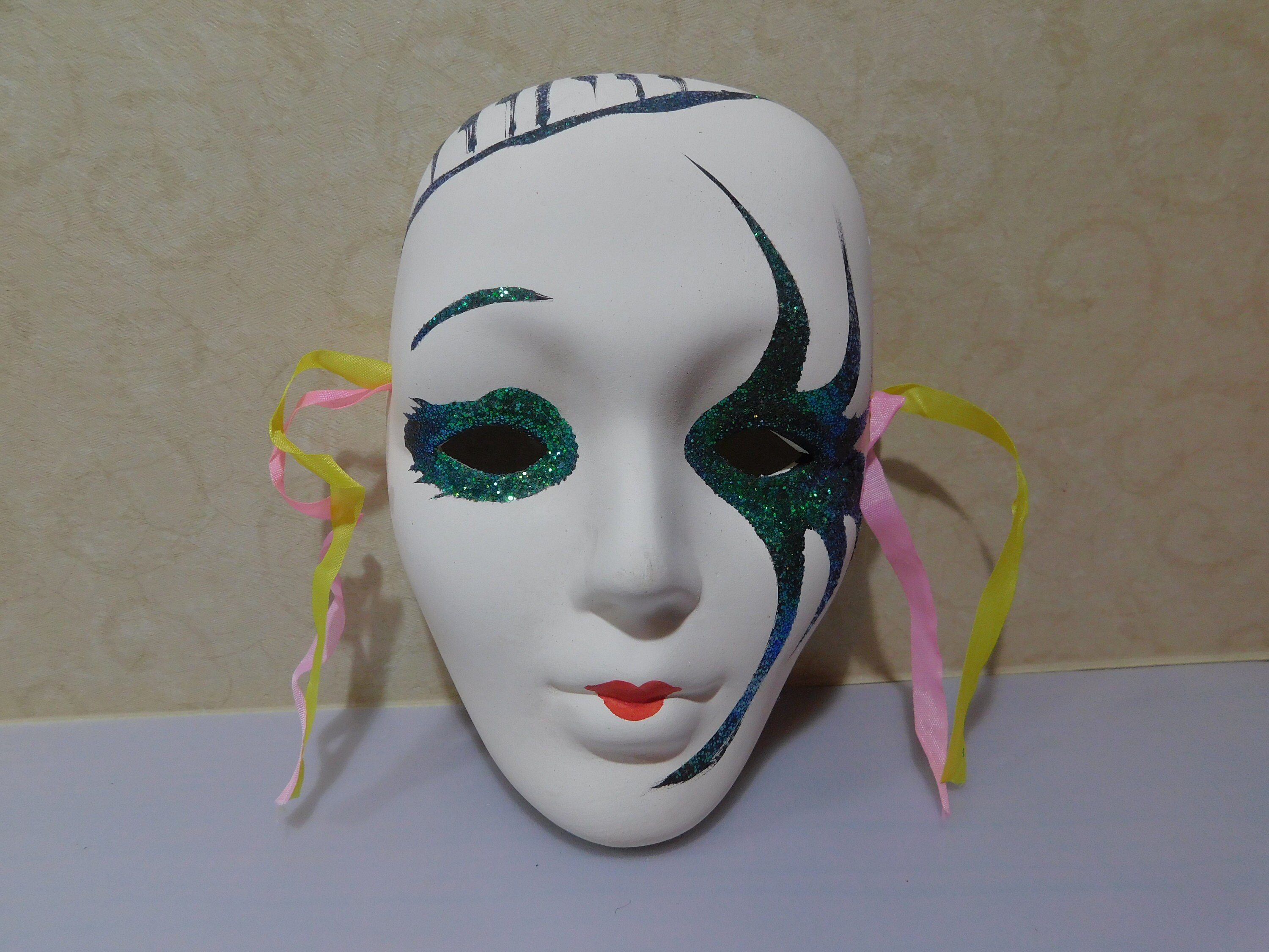 Fantasy Glitter Jester Mask Porcelain - Etsy