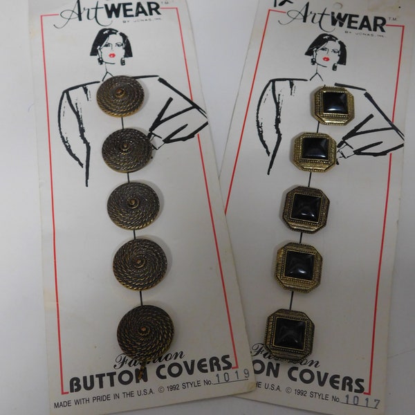 Gold Button Covers - Etsy