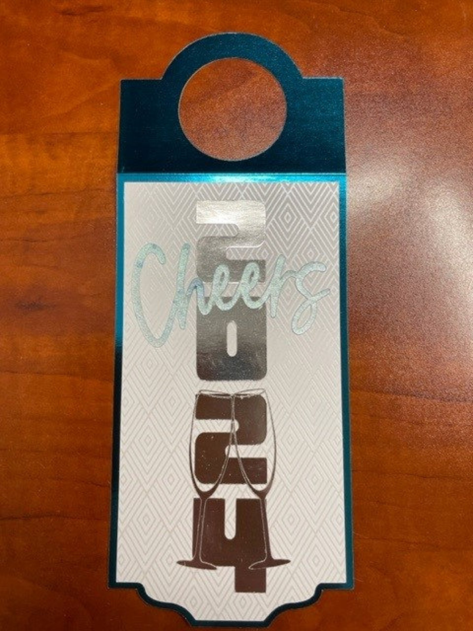 Cheers 2024 Bottle Gift Tag Wine Bottle Gift Tag New Years - Etsy