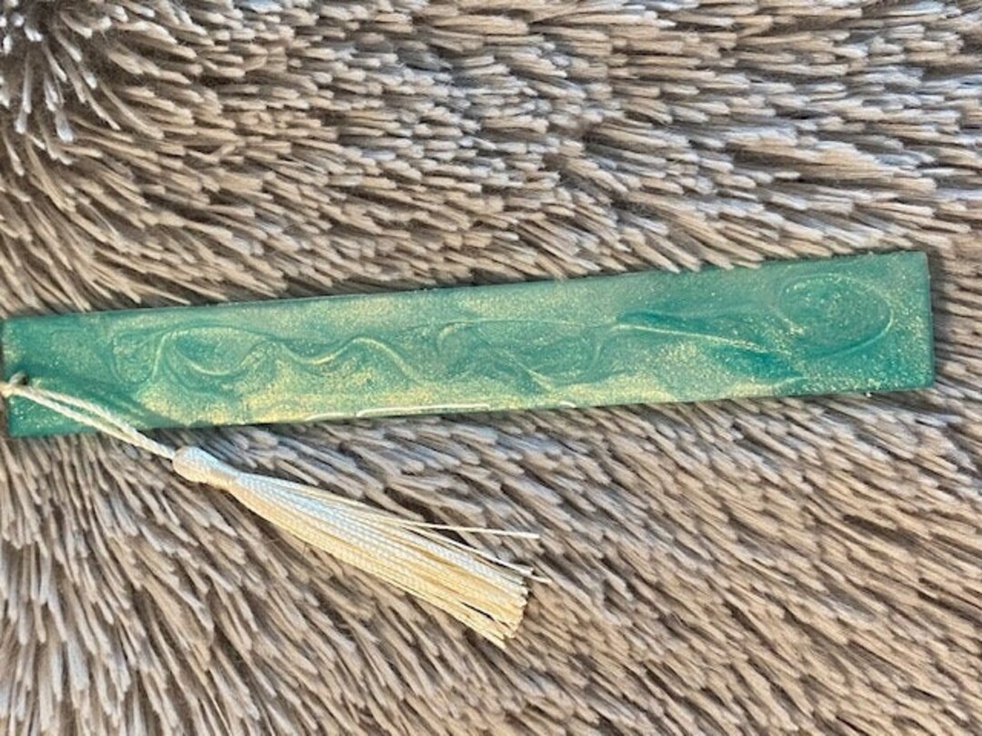 Jade and White Bookmark - Etsy