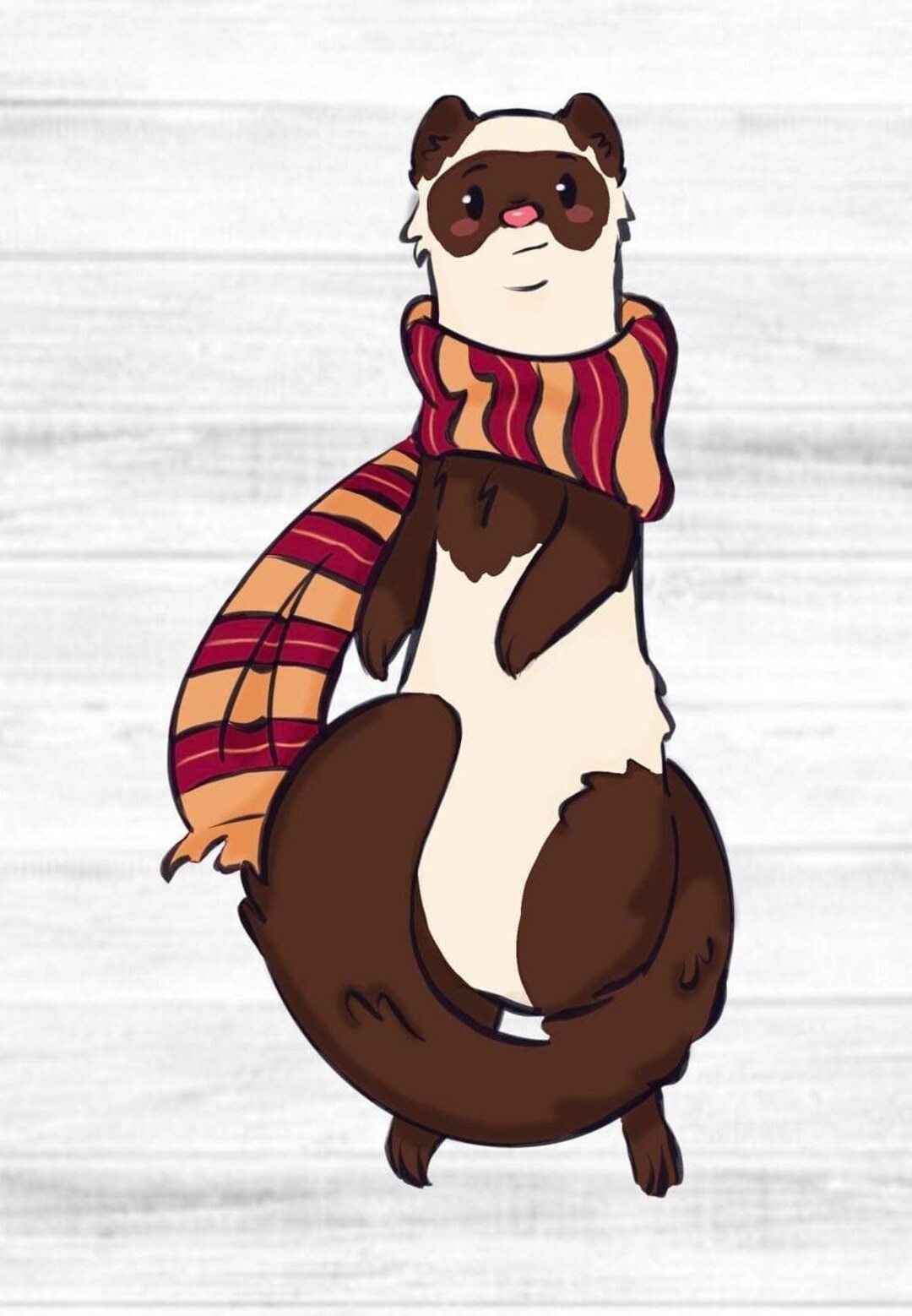 Wizard Ferret With Red Scarf - Etsy