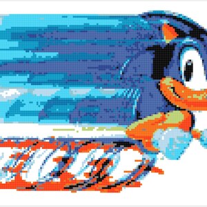 Sonic the Hedgehog Cross Stitch Pattern - Instant Download PDF, Nerdy ...