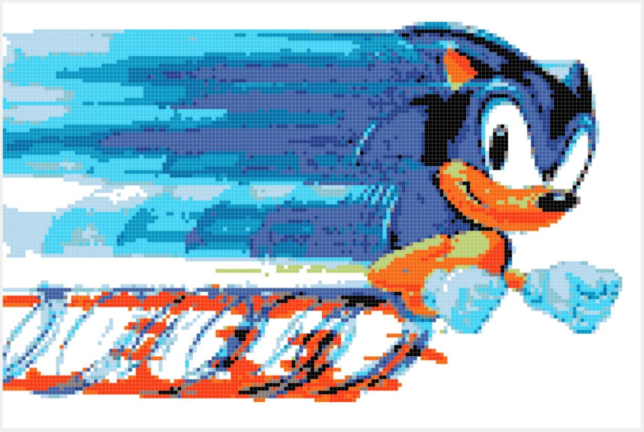 Sonic the Hedgehog Cross Stitch Pattern - Instant Download PDF, Nerdy ...