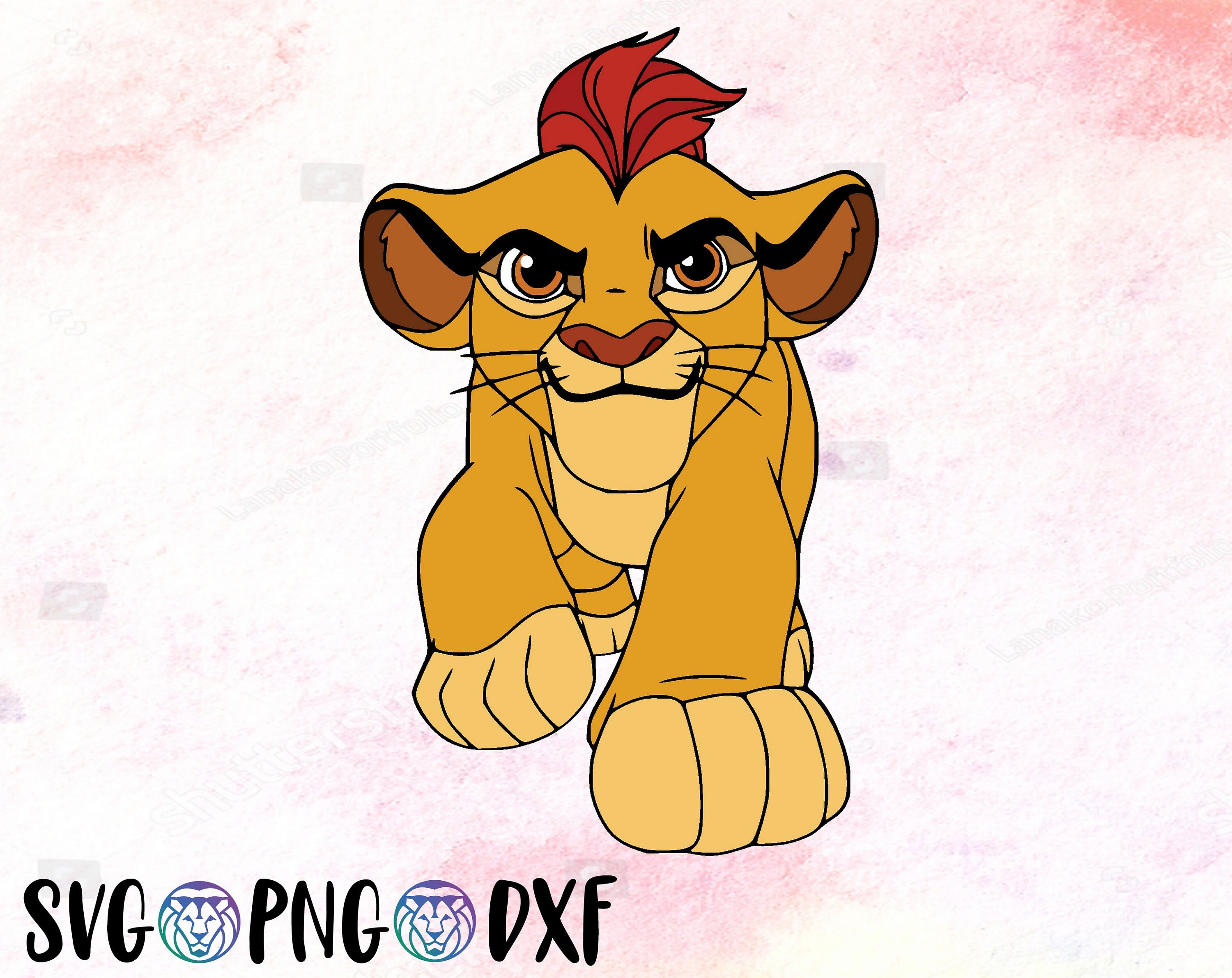 Kion Walking svg The Lion Guard svg Lion Guard svg Cricut | Etsy