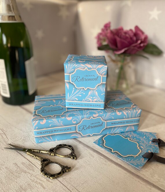 Retirement Gift Wrapping Paper X 1 Sheet With 1 Matching Tag | Etsy