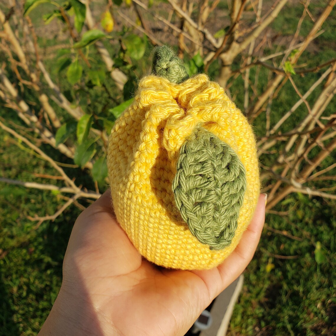 Handmade Drawstring Fruit Shape Cotton Crochet Pouch/sack - Etsy