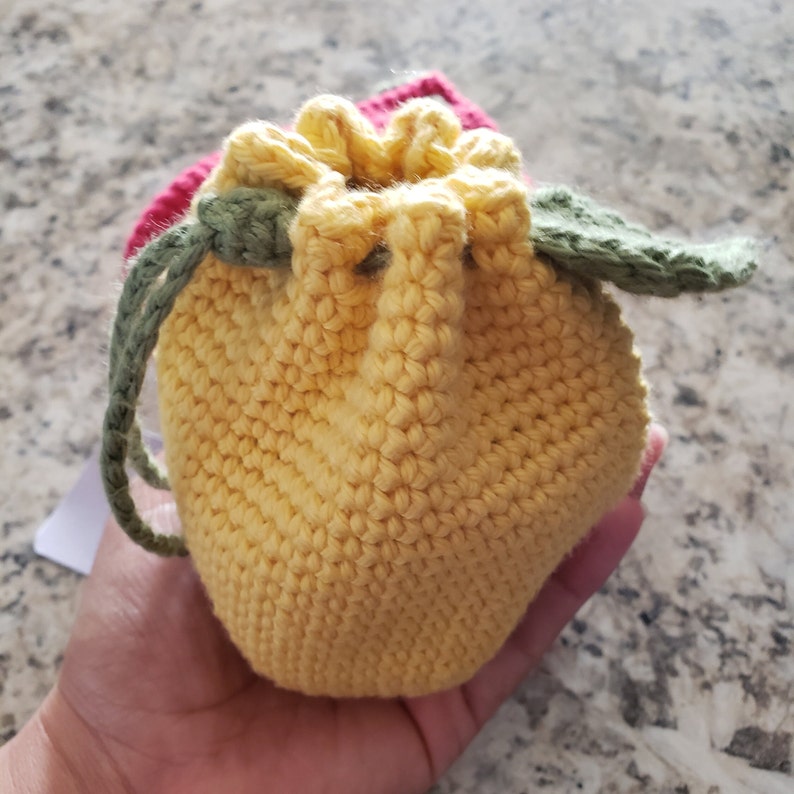 Handmade Drawstring Fruit Shape Cotton Crochet Pouch/sack - Etsy