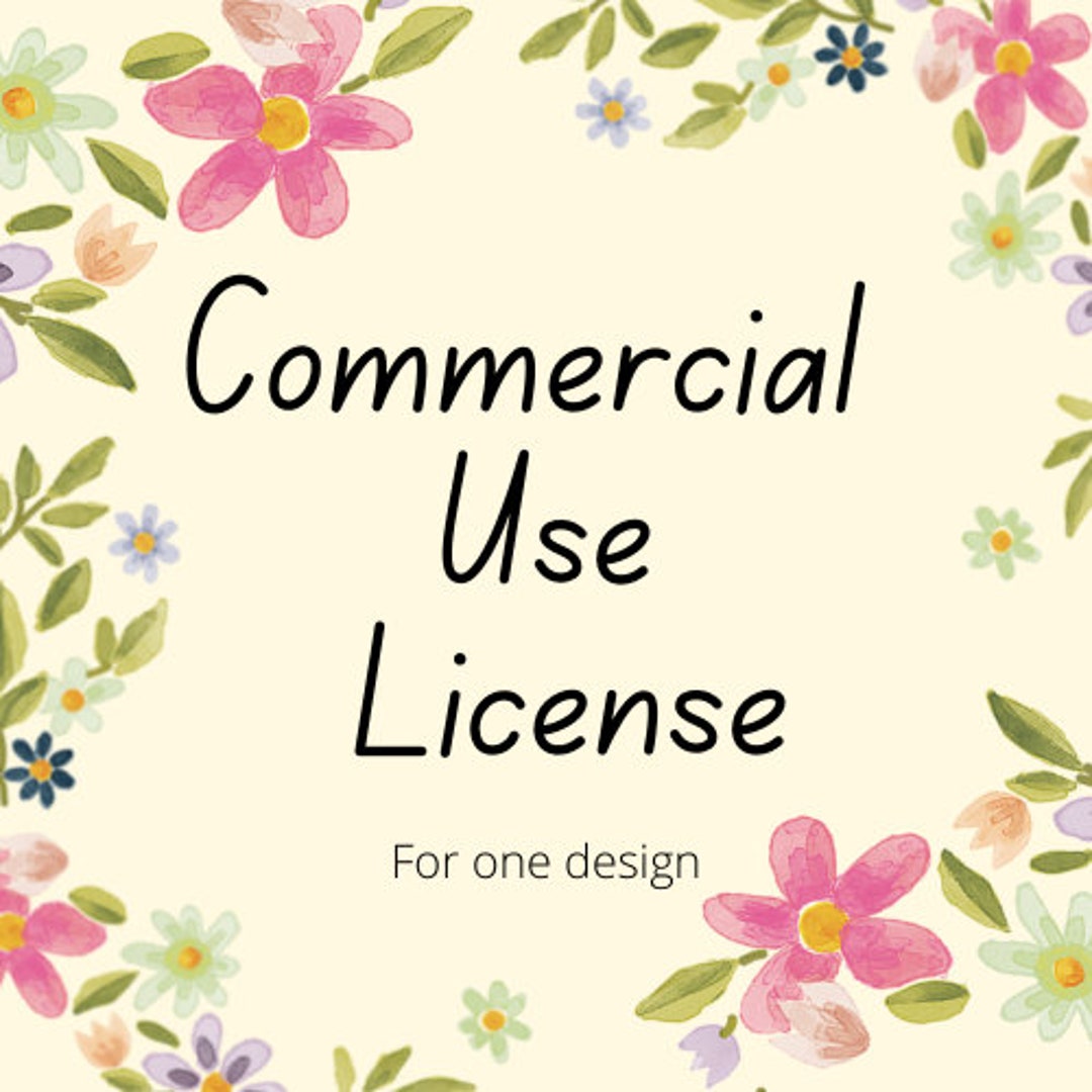 Commercial Use License - Etsy