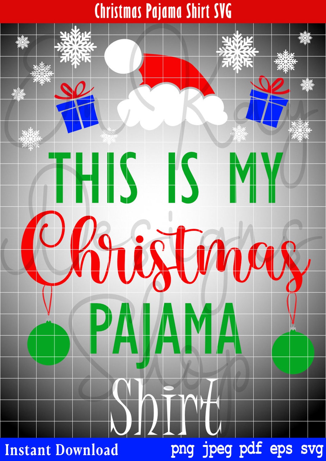 Christmas Pajama Shirt SVG, Christmas SVG, Christmas Pajamas, Family ...