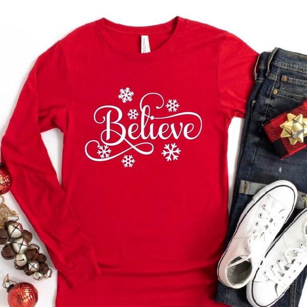 Long Sleeve Christmas Shirts for Women - Etsy