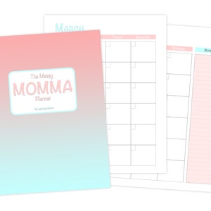 The Messy Momma Mom Planner Printable | Meal Planning | Task Planning ...