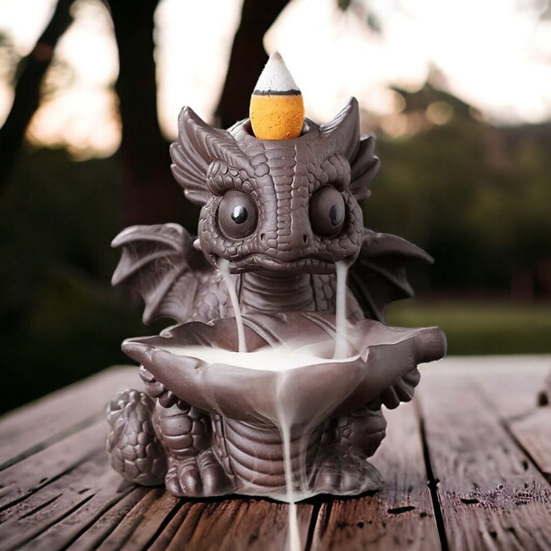 Asian Dragon Incense Burner Mythical Dragon Incense Holder, Cute Dragon ...