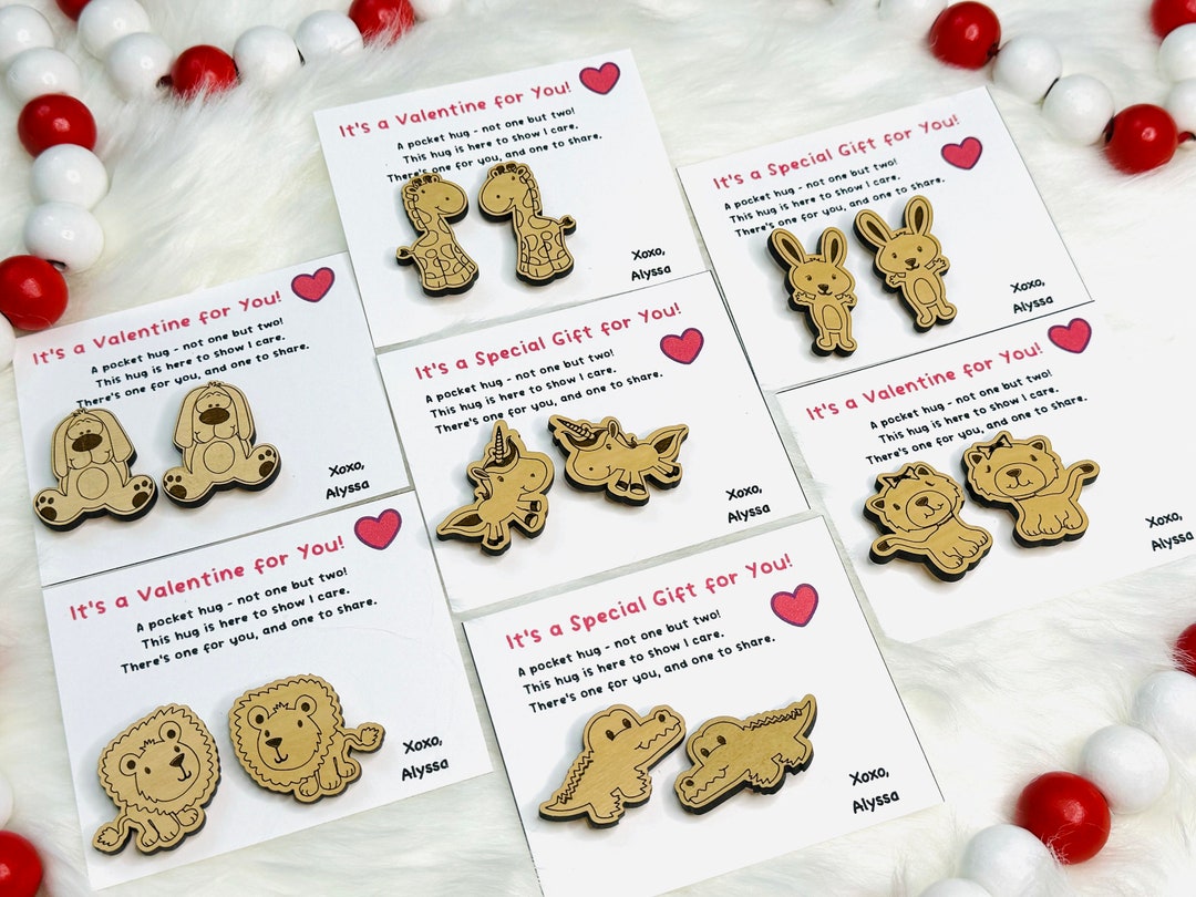 Pocket Hug Token, Valentine Gifts for Kids, Classroom Valentine Favors ...