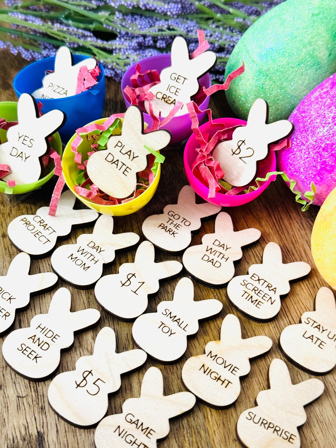 Easter Egg Tokens 21pcs | Bunny Basket Tokens | Egg Hunt Token | Egg ...