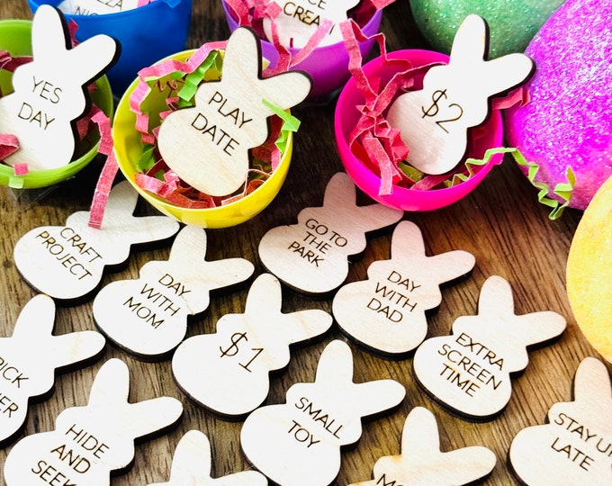 Easter Egg Tokens 21pcs | Bunny Basket Tokens | Egg Hunt Token | Egg ...