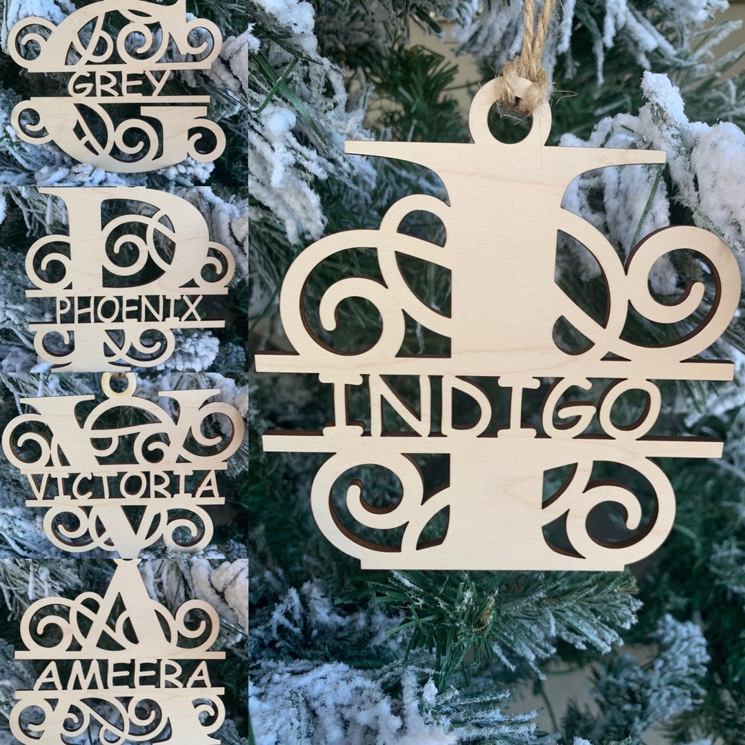Monogram Christmas Ornaments Personalized Ornaments Custom Gifts ...