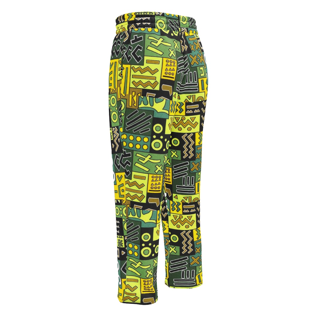 African Print Wide-leg Joggers: '90s Athleisure Pants - Etsy