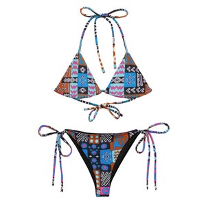 African Print String Bikini - Etsy Canada