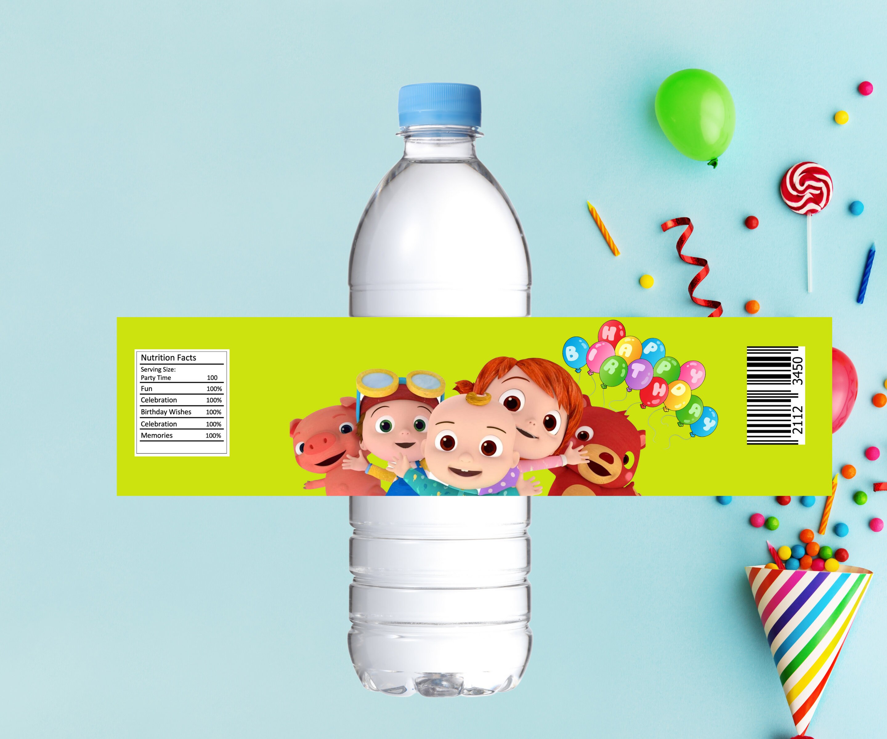 Cocomelon Water Bottle Labels Cocomelon Birthday Cocomelon | Etsy