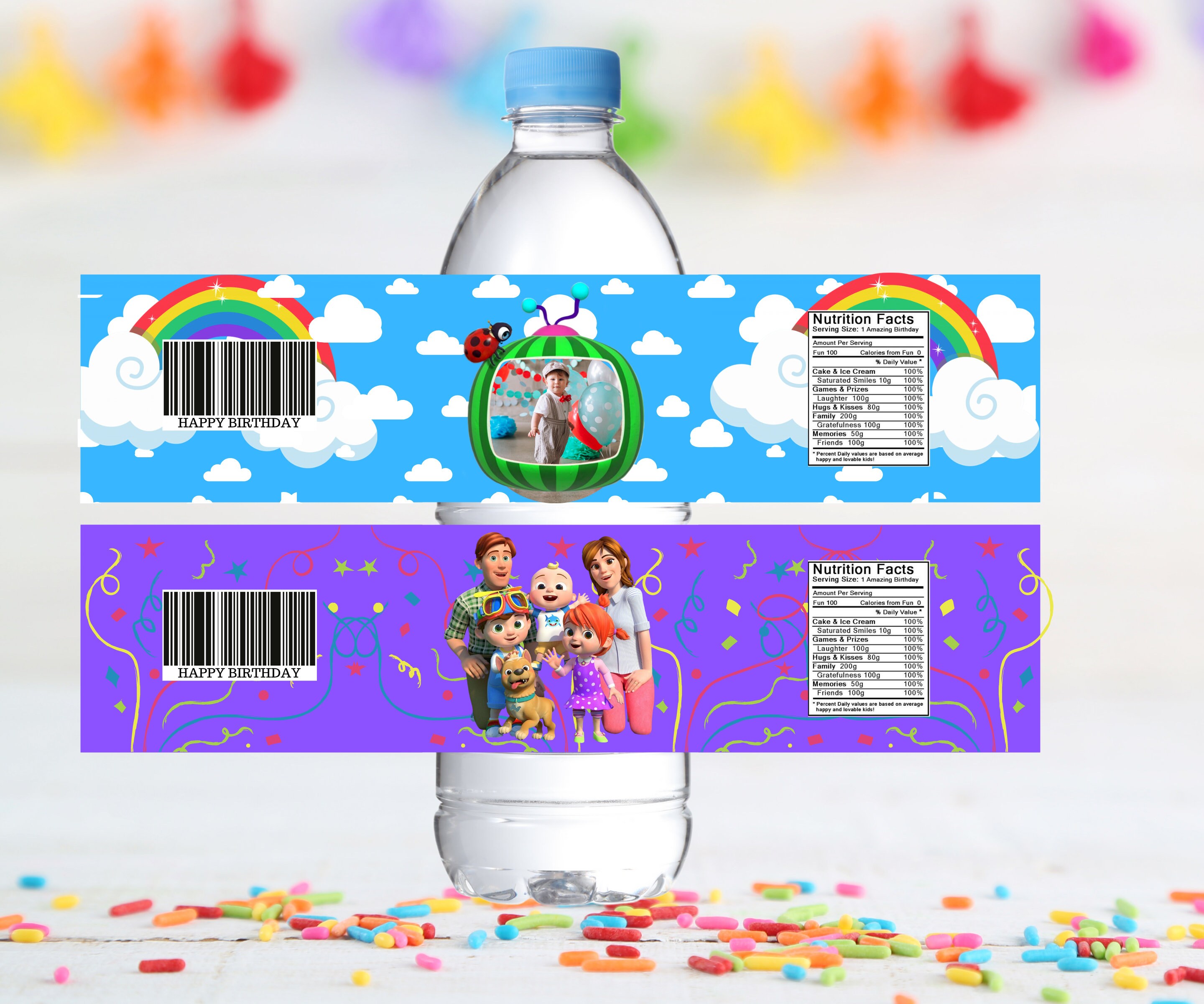 Cocomelon Water Bottle Labels Cocomelon Birthday Cocomelon | Etsy
