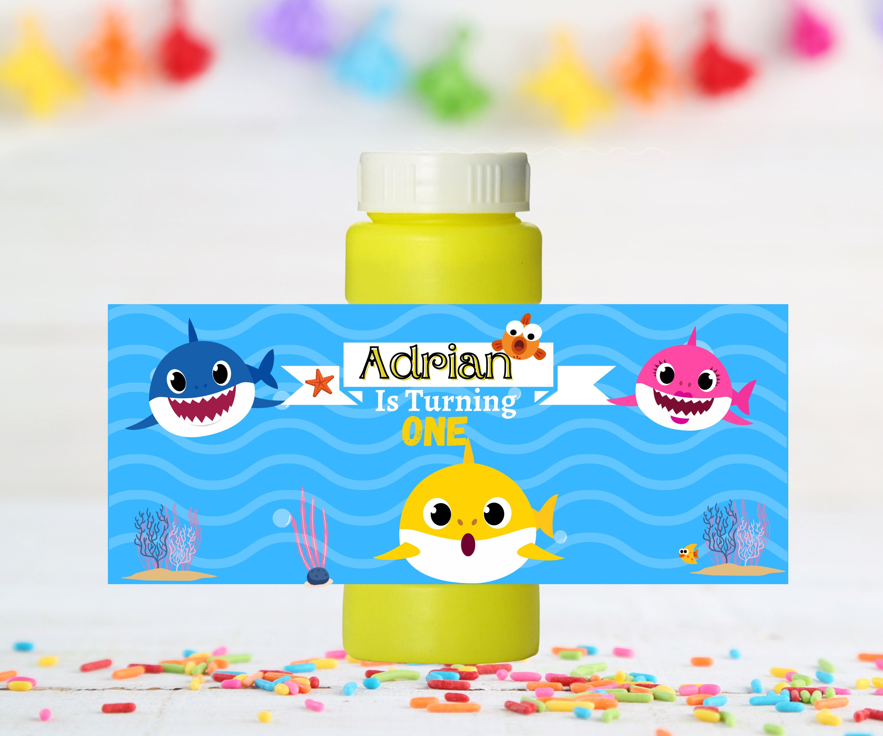 Baby Shark Bubble Baby Shark Bubble Bottle Labels-Bubble Baby | Etsy