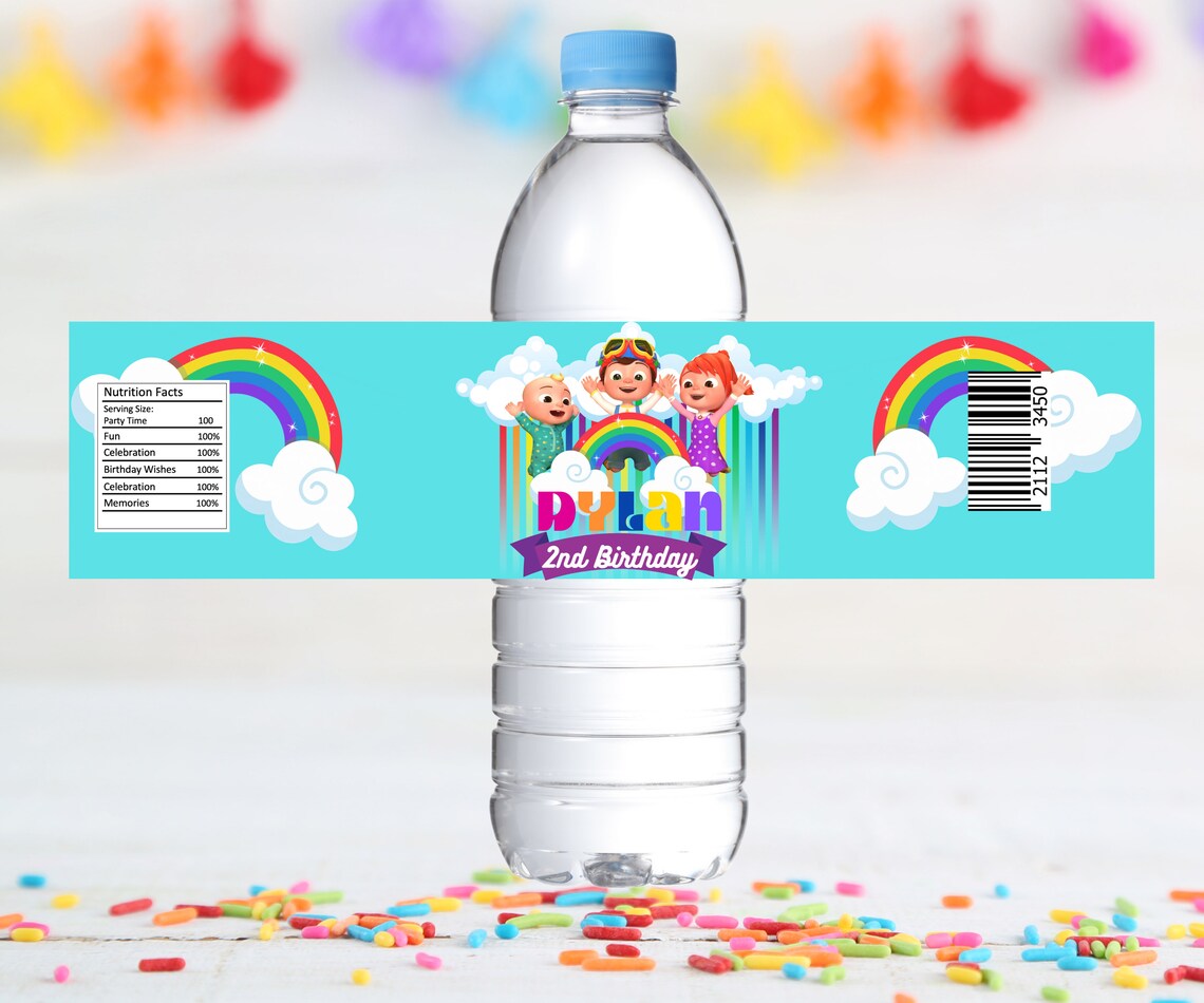 Cocomelon Labels Bundle Toddler Party Labels Cocomelon Water | Etsy