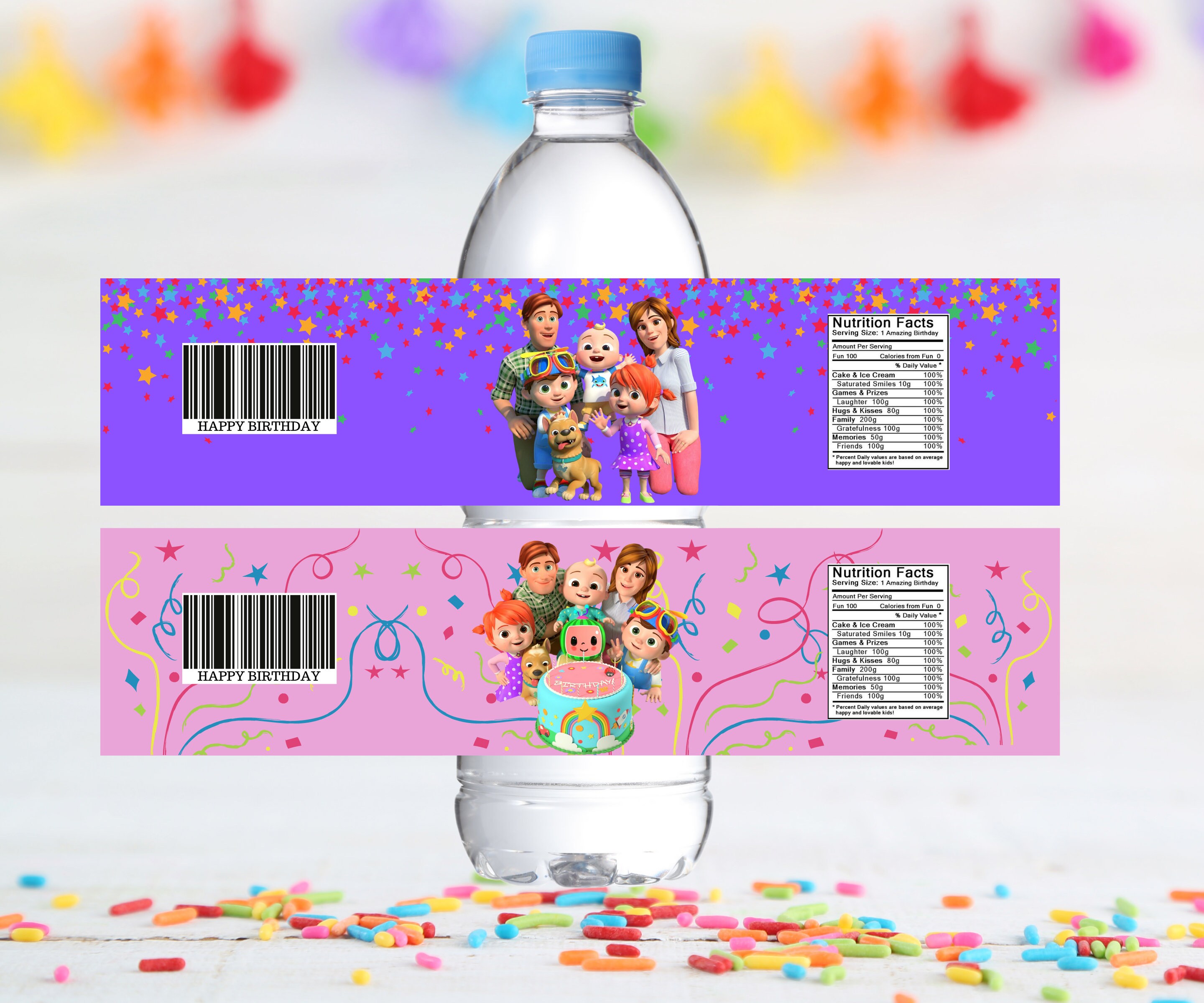 Cocomelon Water Bottle Labels Cocomelon Birthday Cocomelon | Etsy