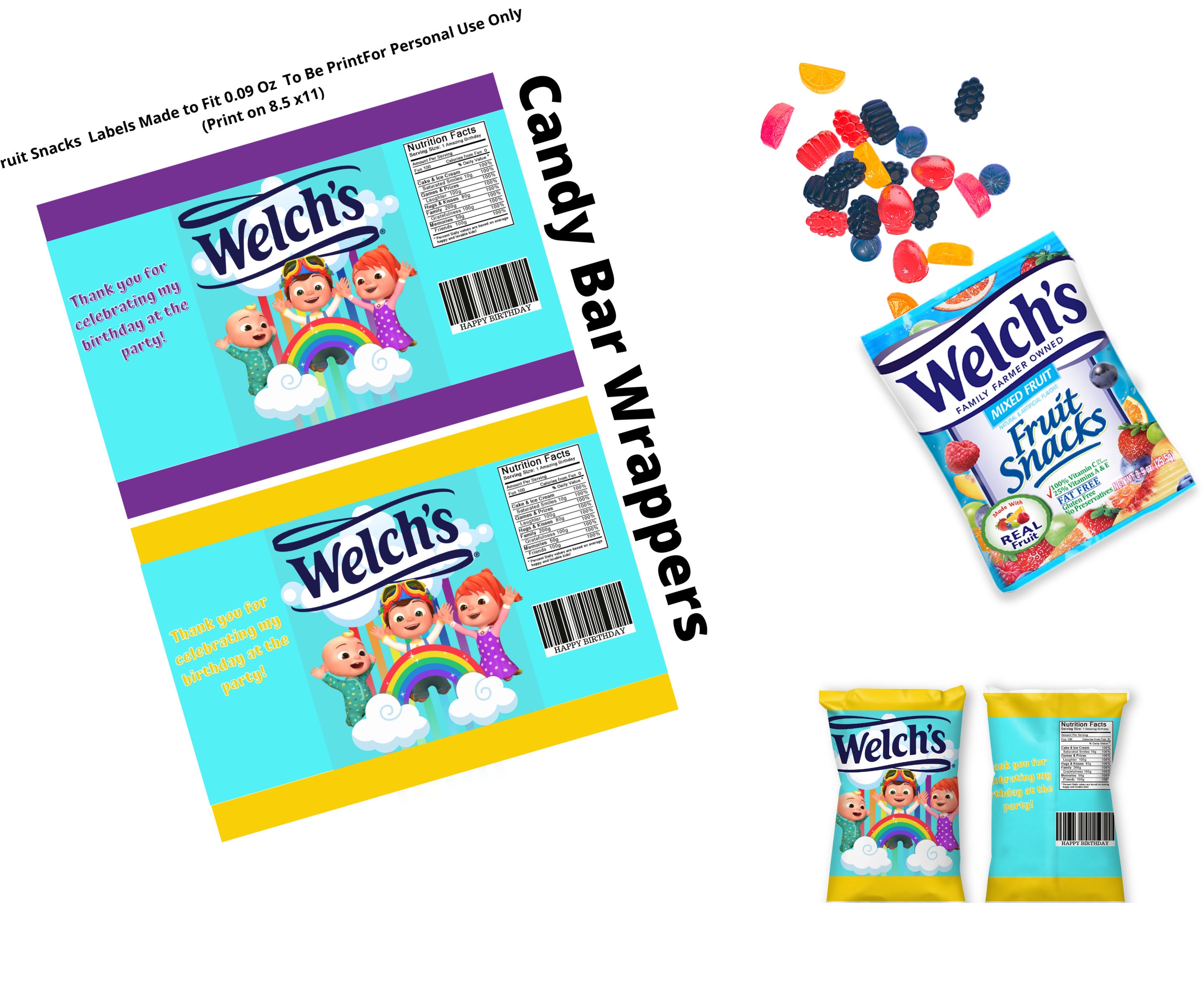Cocomelon Welchs Fruit Snack Cocomelon Wrapper Cocomelon Etsy Images
